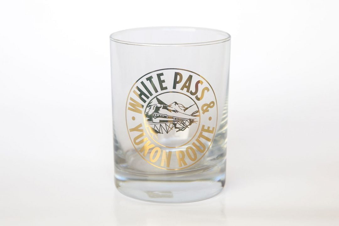 Rocks Glass Gold Logo - White Pass & Yukon Route Railway